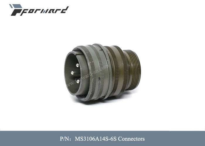 13A 6 Position Aviation Parts MS3106A14S-6S Connectors Current Rating 13A